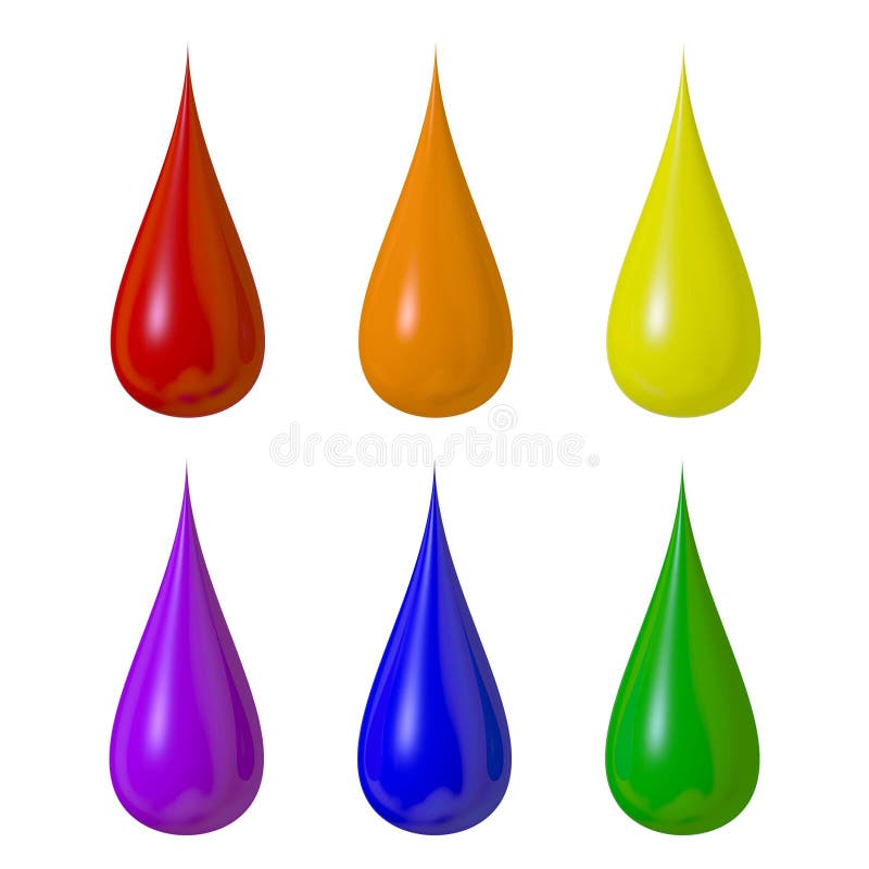 Paint Drops stock illustration. Illustration of colourful - 6415185