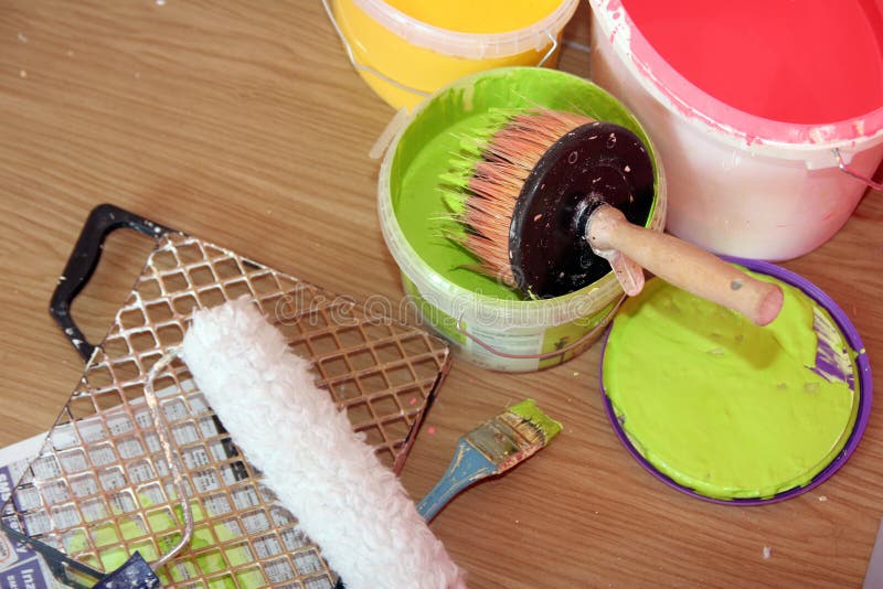 Paint equipment stock image. Image of colorful, color - 16182655