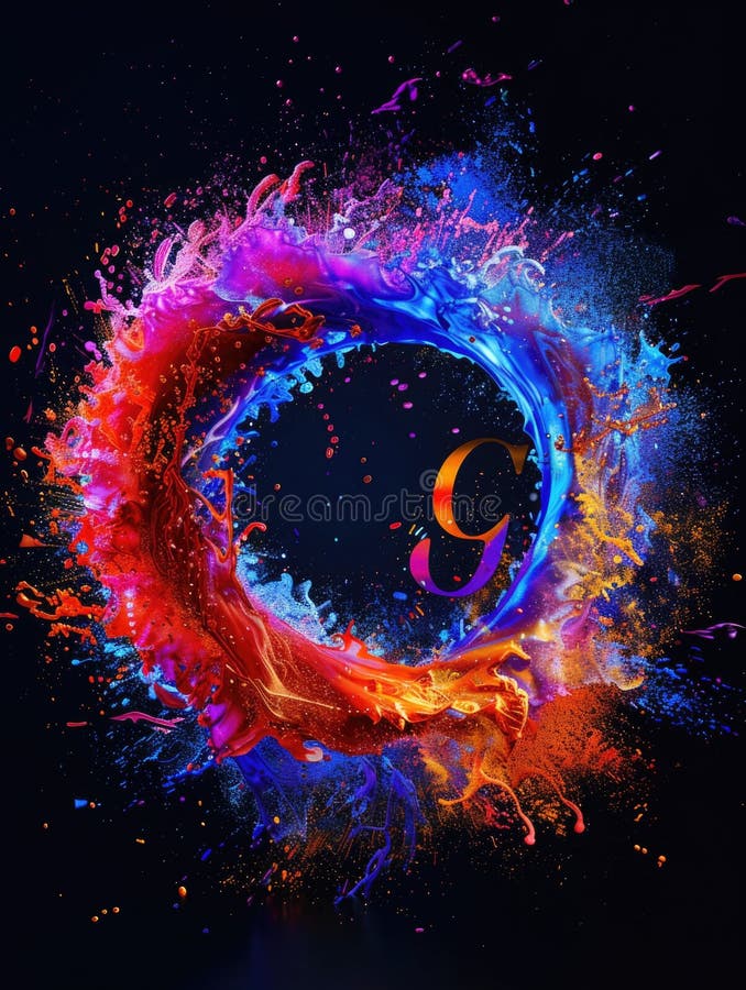 Paint Explosion on Black Background Stock Photo - Image of creative ...