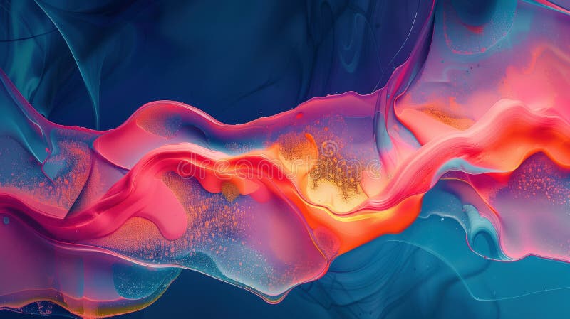 Paint Fluid Translucent Waves Texture Background Image, Ai Generated ...