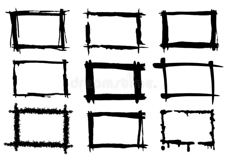 Paint frames stock vector. Illustration of frame, stained - 18413304