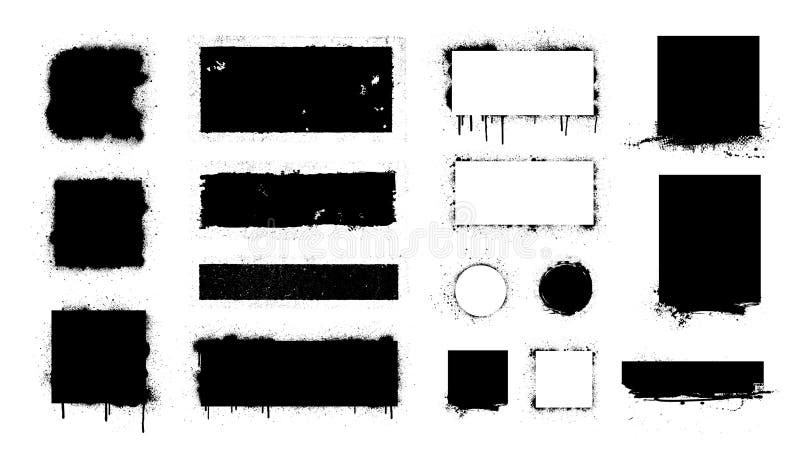 Paint Grunge Frames Compositions for Texting Boxes Stock Vector ...