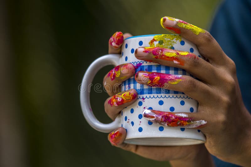 Paint hand stock photo. Image of paint, finger, hand - 95179528