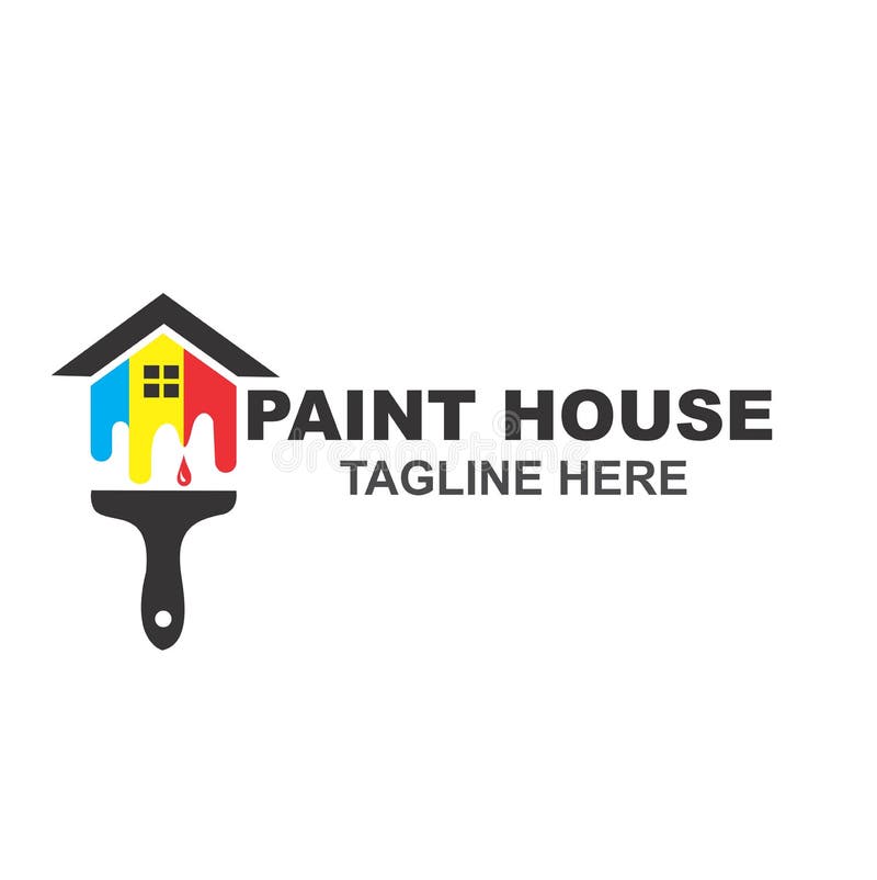Paint House Logo Design Vector Stock Vector - Illustration of paint ...
