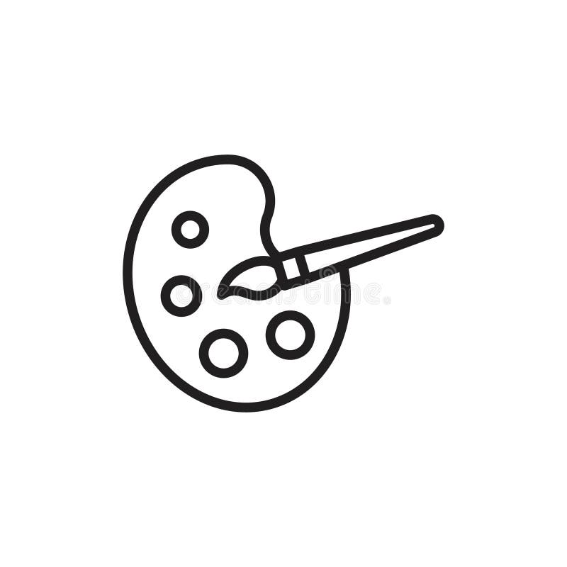 Paint Icon Simple Thin Outline Stock Vector - Illustration of clean ...