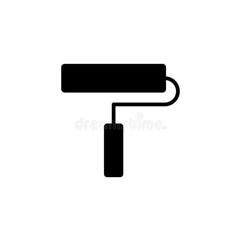 Paint Icon. Paint Brush Icon Vector. Paint Roller Icon Vector Stock ...