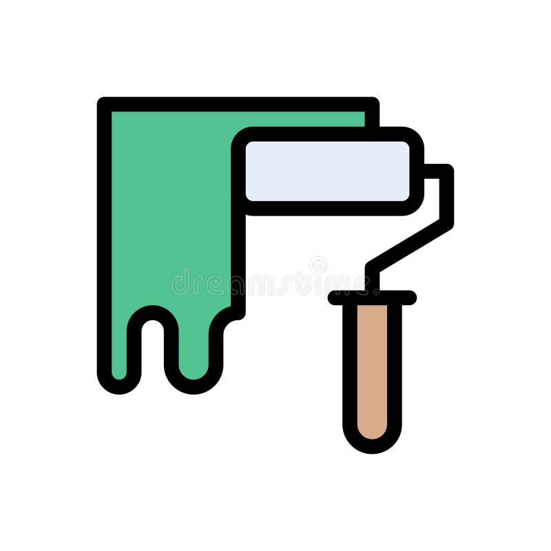 Paint Vector Color Line Icon Stock Vector - Illustration of icon ...