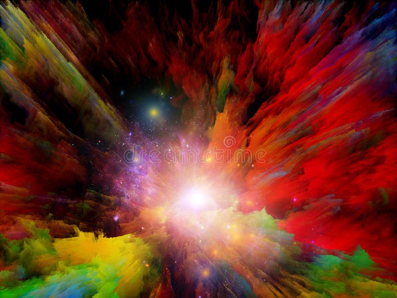 Paint Implosion stock illustration. Illustration of multicolored ...