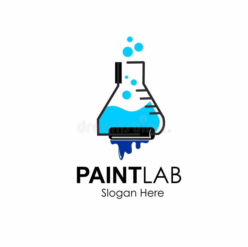 Paint Lab Logo Design Concept Stock Vector - Illustration of wall ...