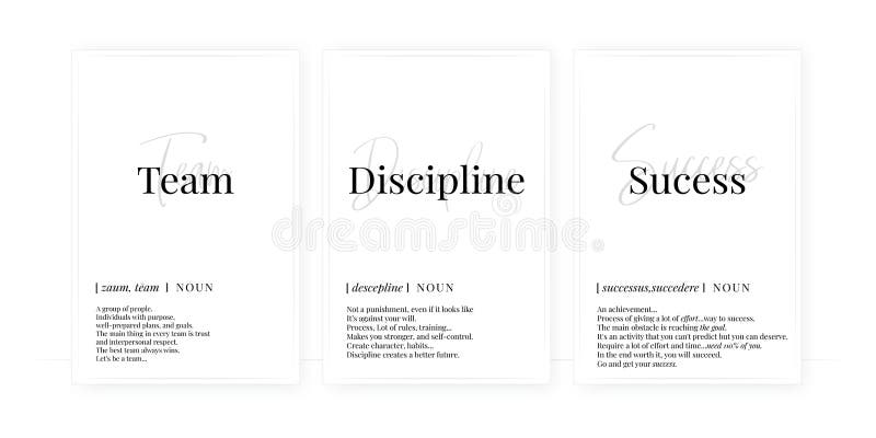Team Discipline and Success Definition, Vector Stock Vector ...