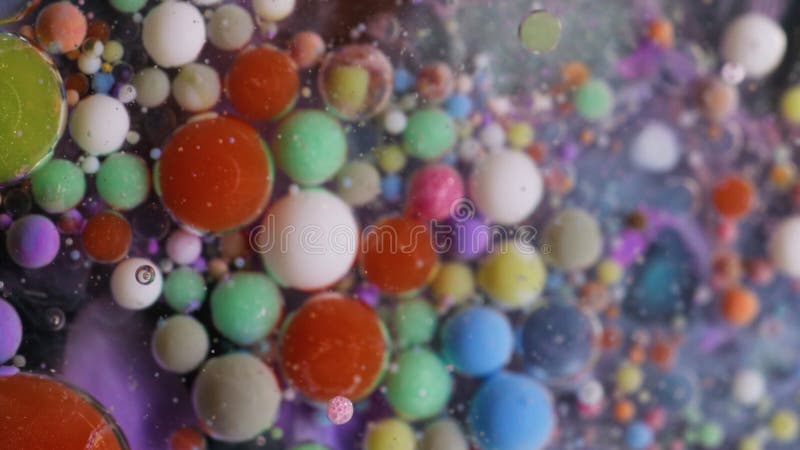 Paint Liquid Ink Oil Color Drops Exploding Water Stock Video - Video of ...