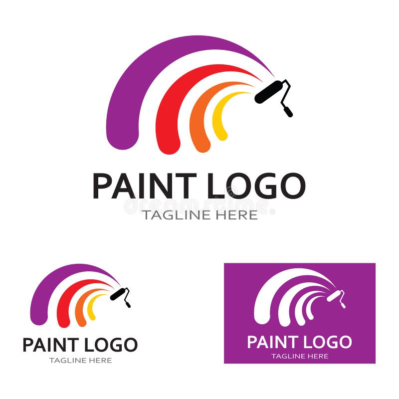 Paint Logo Template Vector Icon Illustration Design Stock Vector ...