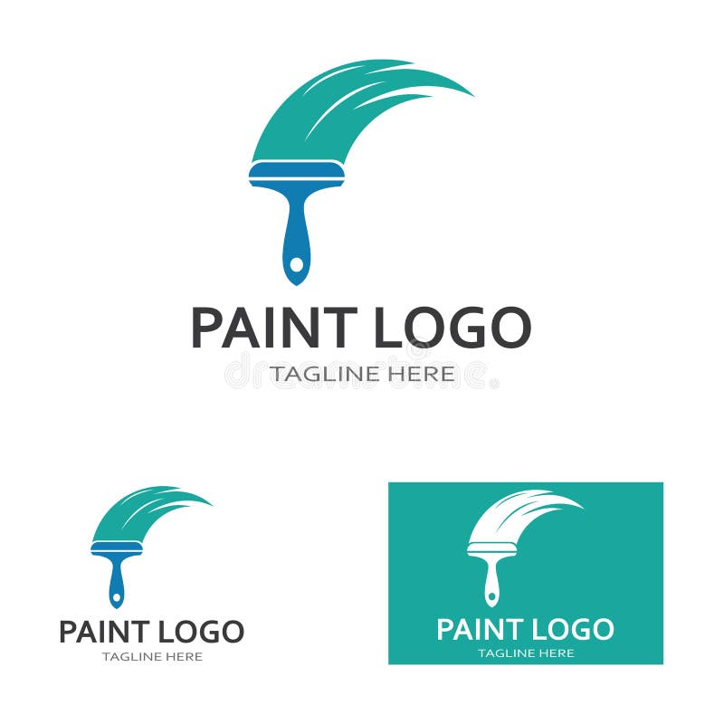 Paint Logo Template Vector Icon Illustration Design Stock Vector ...