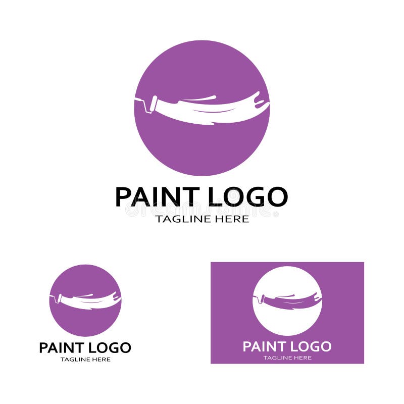 Paint Logo Template Vector Icon Illustration Design Stock Vector ...