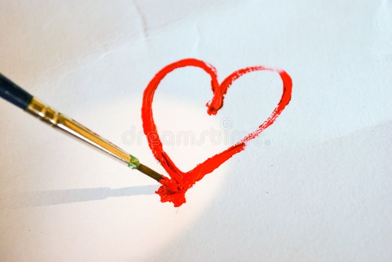 Paint the love stock photo. Image of love, paint, heart - 110535248