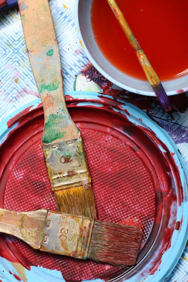 Paint Mess stock photo. Image of paint, splatter, brush - 918432