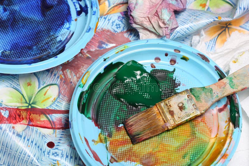 Paint Mess stock photo. Image of paint, splatter, brush - 918432