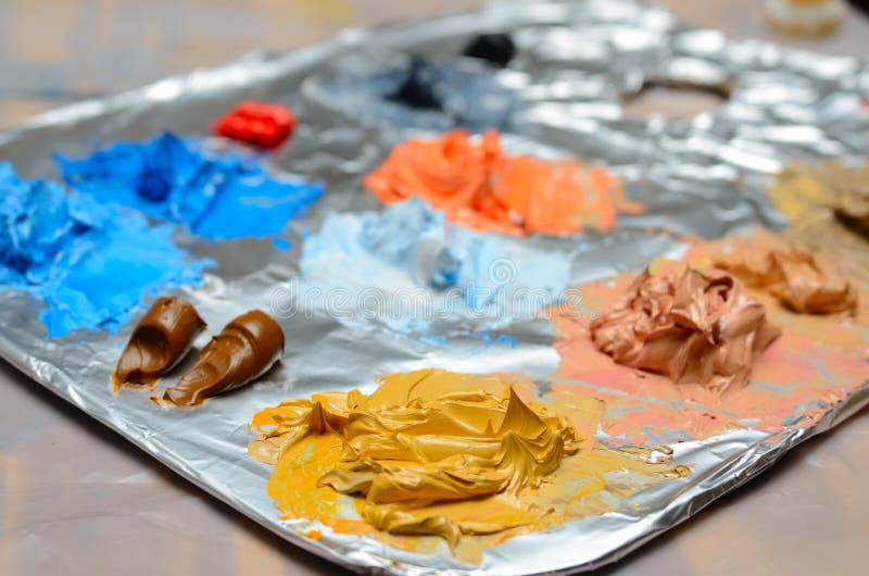Paint Mixing stock photo. Image of artistic, material - 18933782