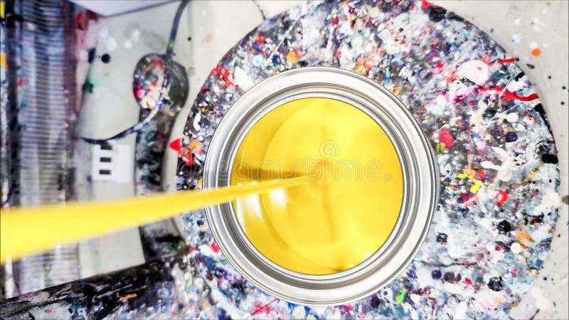 Paint mixing workshop stock photo. Image of yellow, paint - 321423294