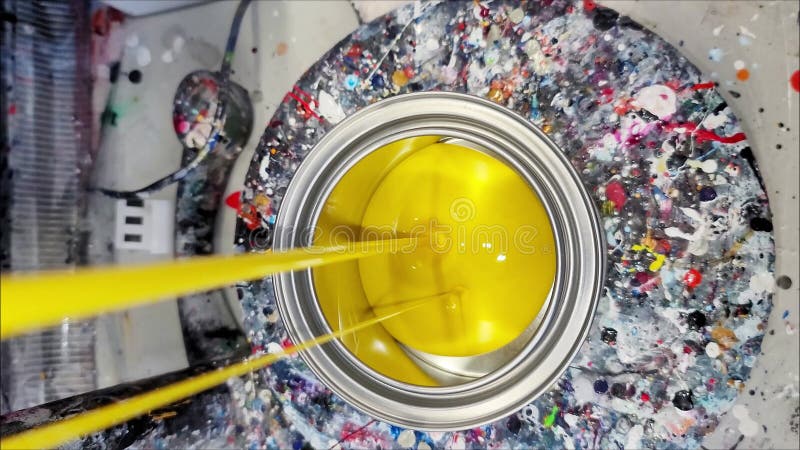 Paint mixing workshop stock footage. Video of painting - 321424164