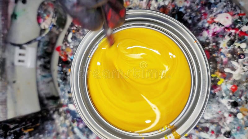 Paint mixing workshop stock footage. Video of color - 321424254