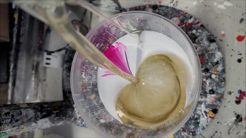 Paint mixing workshop stock footage. Video of manufacturing - 321424398