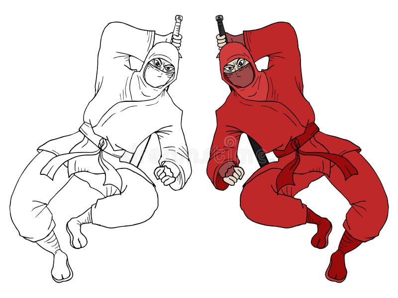 PAint ninja stock vector. Illustration of army, cute - 41364692