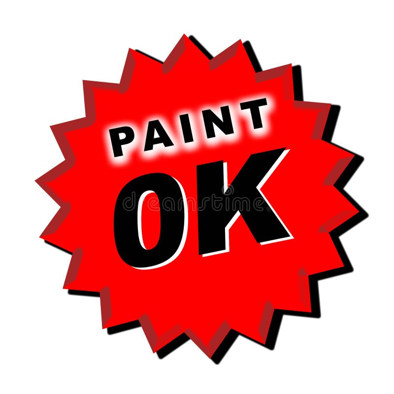 Paint ok decal stock illustration. Illustration of commerce - 50156370