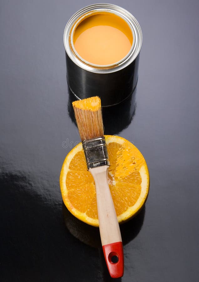 Paint and Orange stock image. Image of circle, background - 2356831