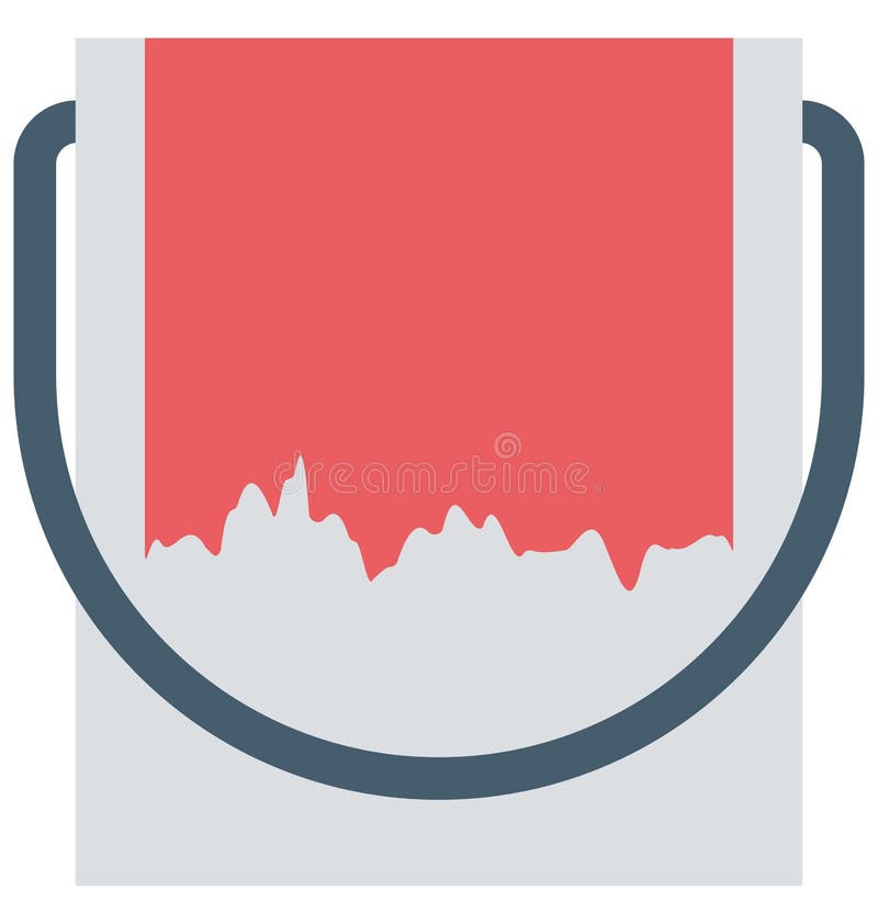 Paint Pail Color Isolated Vector Icon that Easily Can Be Modified and ...
