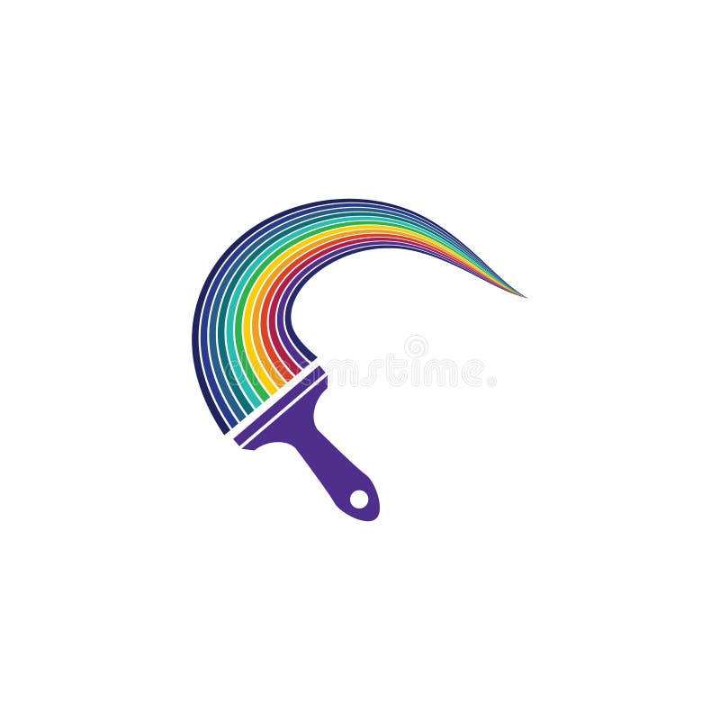 Paint stock vector. Illustration of emblem, paintbrush - 212876578