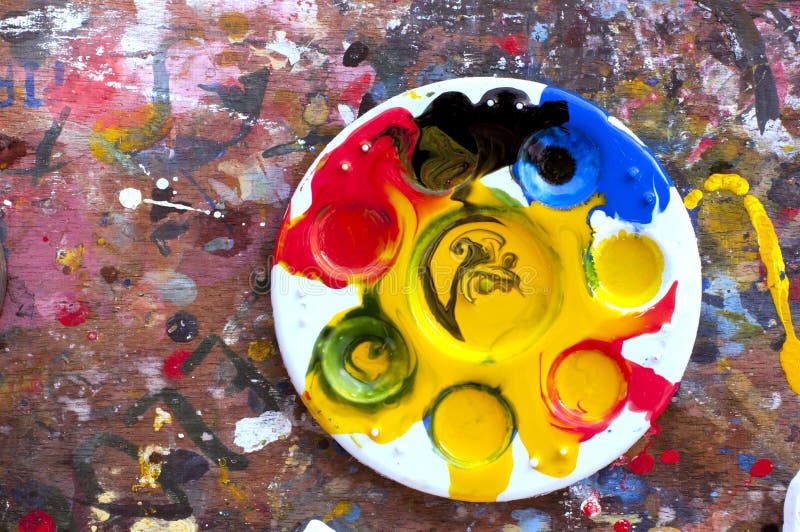 Paint palette stock image. Image of palette, color, watercolor - 27693901