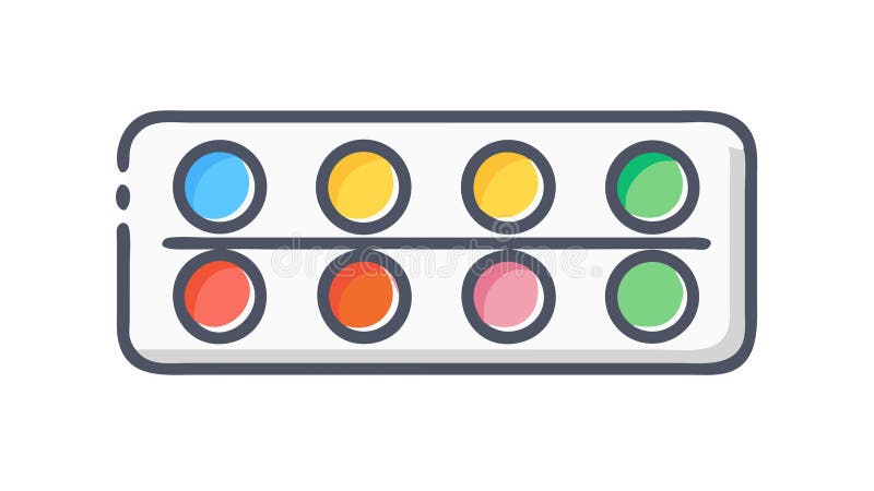 Paint Palette Icon with Colors for Art and Creativity, Vector Design ...