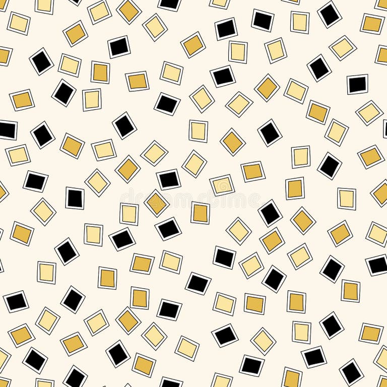 Paint Pans Ditsy Art Suppies Yellow and Black Seamless Vector Repeat ...