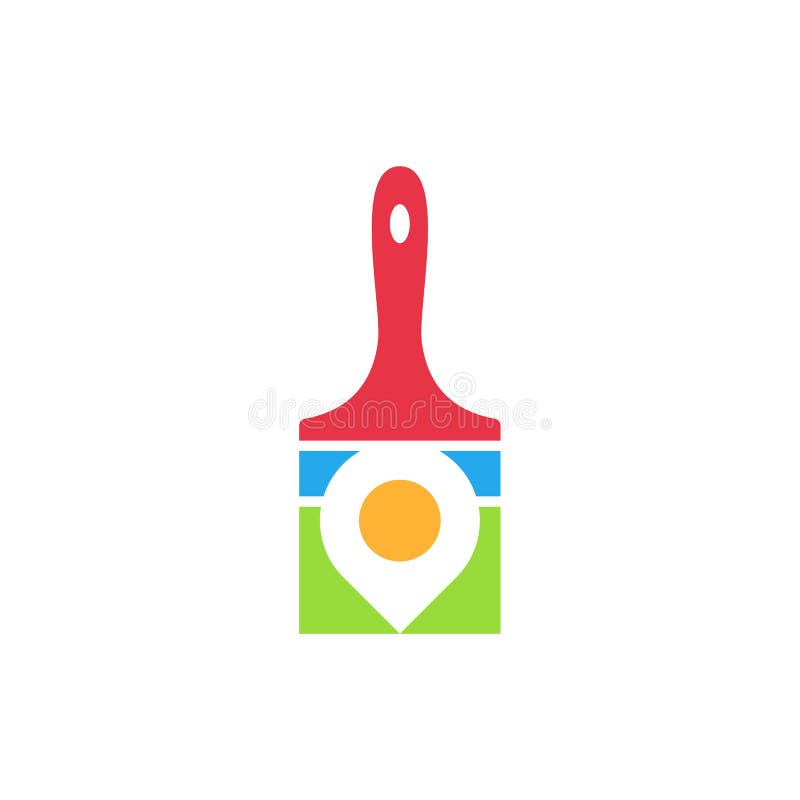 Paint Point Logo Design Vector Illustration, Creative Paint Logo Design ...