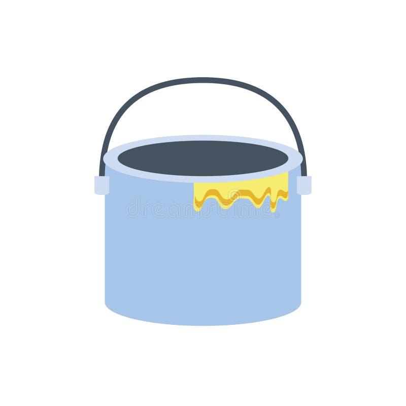 Paint pot isolated icon stock vector. Illustration of bucket - 139876049