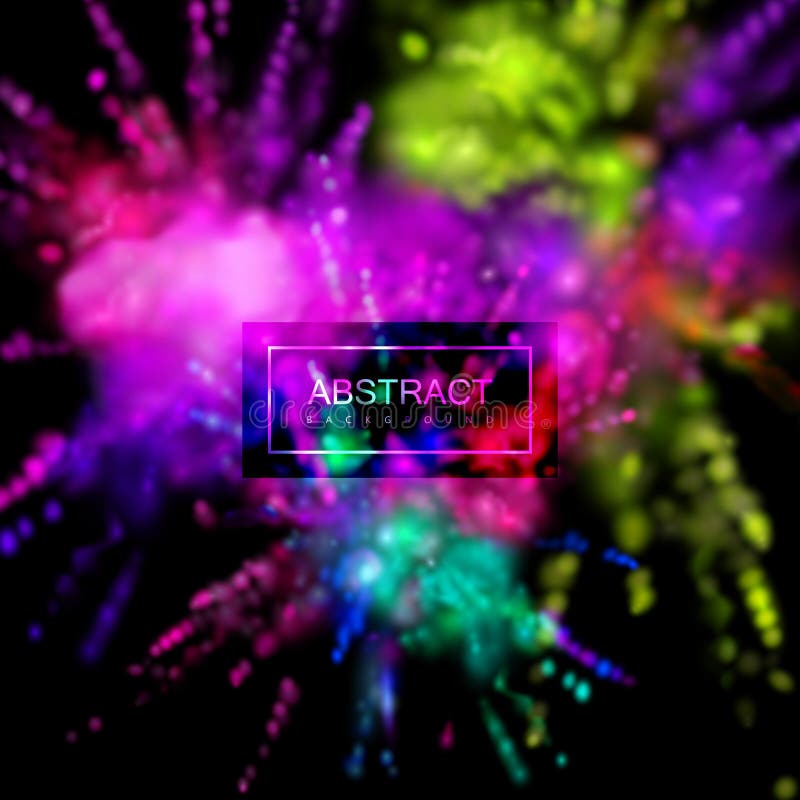 Paint Powder Smoky Explosion. Stock Vector - Illustration of magic ...