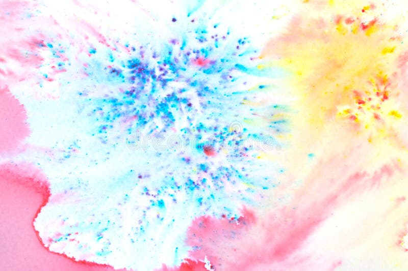 Paint Powder and Splashes in Vibrant Watercolour Painting Exploding ...