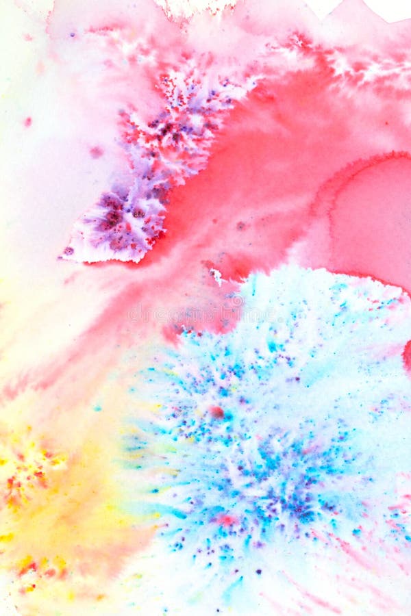 Paint Powder and Splashes in Vibrant Watercolour Painting Exploding ...
