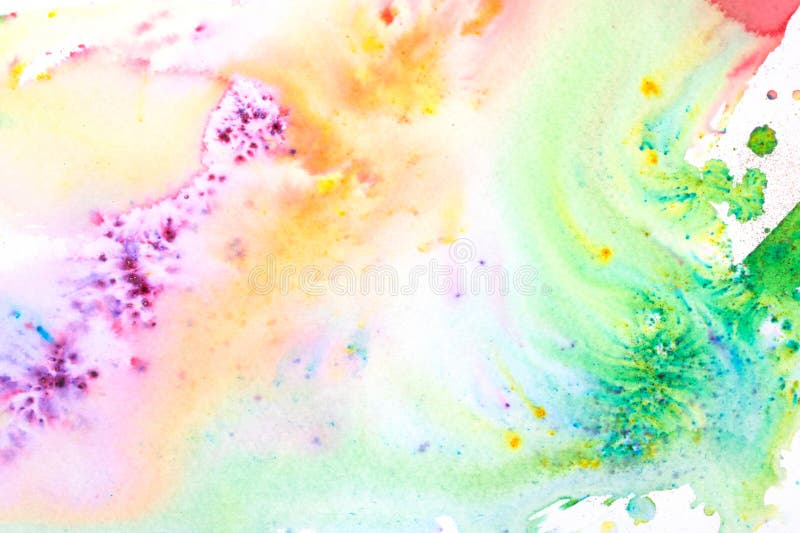 Paint Powder and Splashes in Vibrant Watercolour Painting Exploding ...