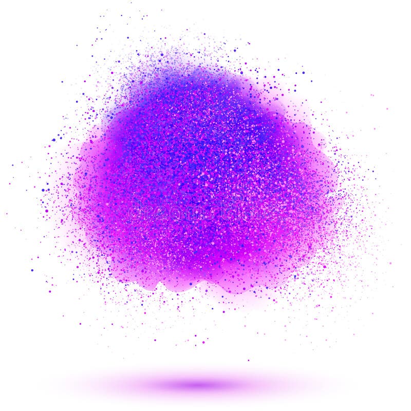 Paint Powder Vector Cloud Isolated on White Background Stock Vector ...