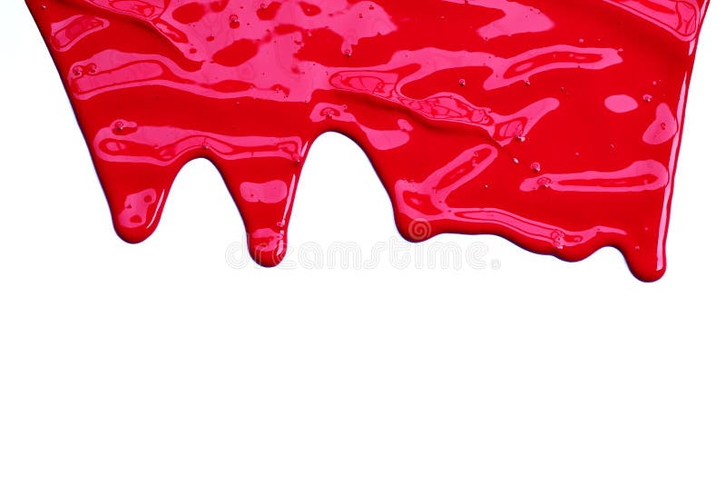 Paint Red Color Dripping, Color Cropping Stock Photo - Image of brush ...