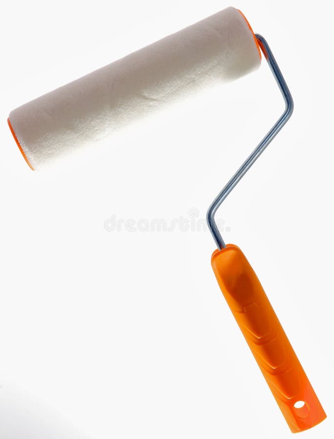 Paint Roller stock photo. Image of metal, orange, paint - 17595390