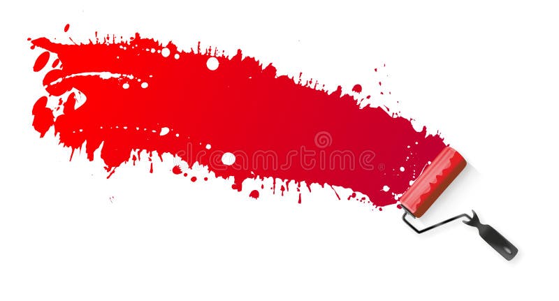 Paint roller stock illustration. Illustration of paper - 34833789