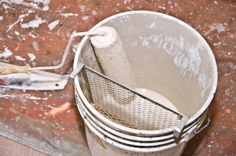 Paint Roller/Bucket/Home Improvement Stock Photo - Image of supplies ...