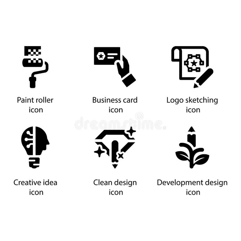 Paint Roller, Business Card, Logo Sketching, Creative Idea, Clean Design, Development Design ...