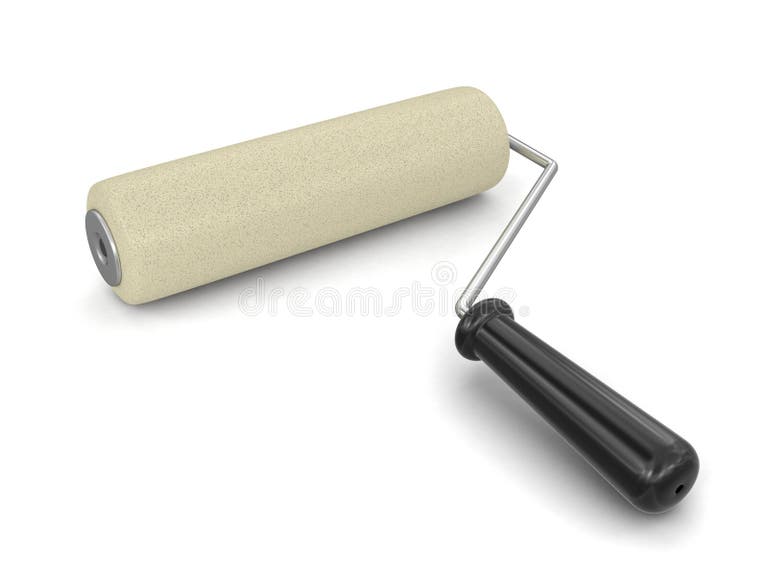 Paint Roller (clipping Path Included) Stock Illustration - Illustration ...