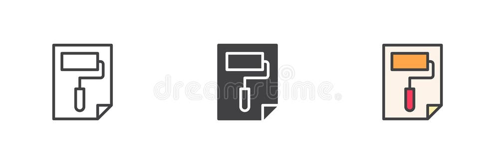 Roller Icon Color Outline Stock Illustrations – 6,335 Roller Icon Color ...
