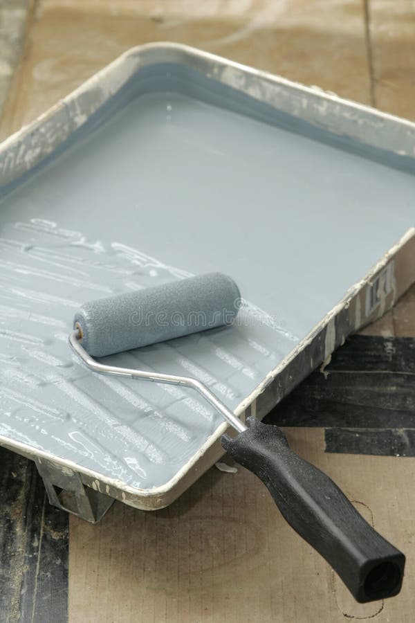Paint Roller and Drip Pan stock photo. Image of refinish - 290186