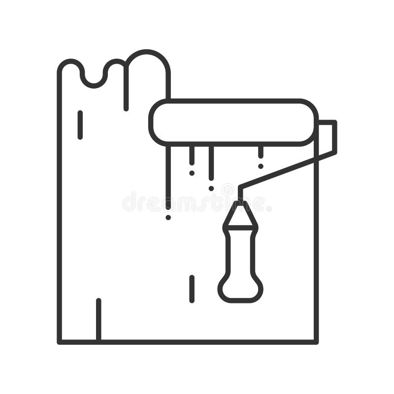 Paint Roller Linear Icon Stock Illustrations – 3,290 Paint Roller ...